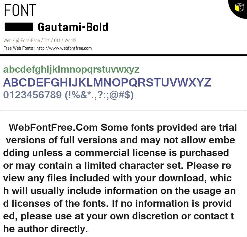 Gautami Bold Fonts Downloads - WebFontFree.Com