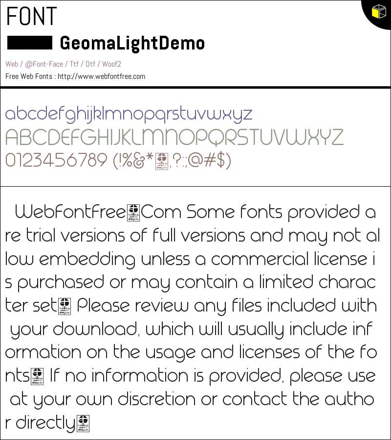 Geoma Light Demo Fonts Downloads - WebFontFree.Com
