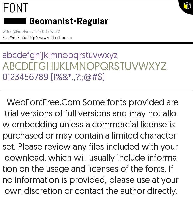 Geomanist-Regular Fuentes Descargar - WebFontFree.Com
