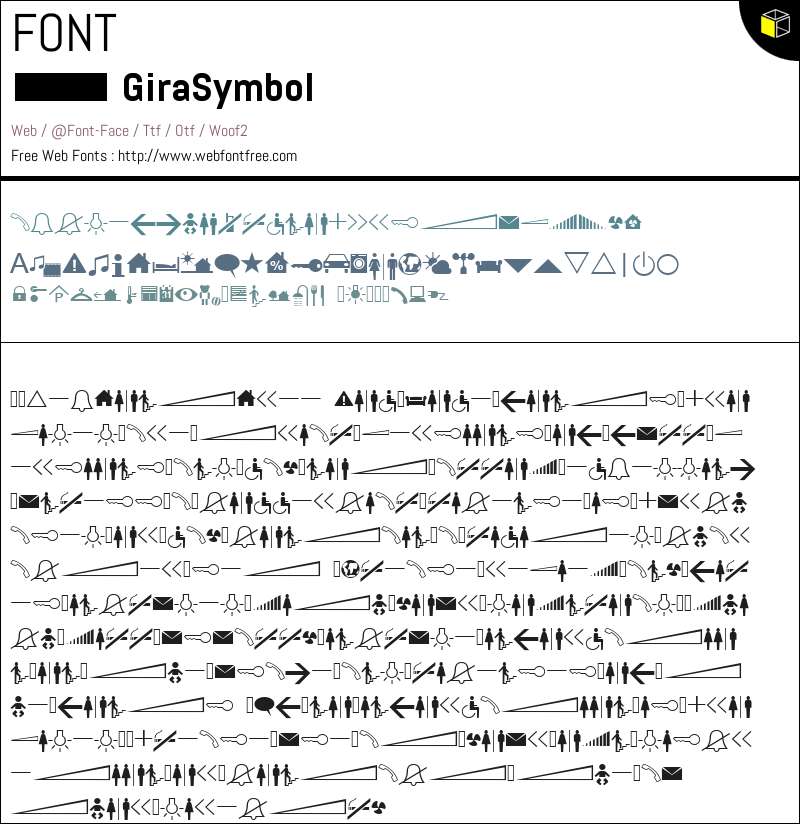 Gira Symbol Regular Fonts Downloads - WebFontFree.Com