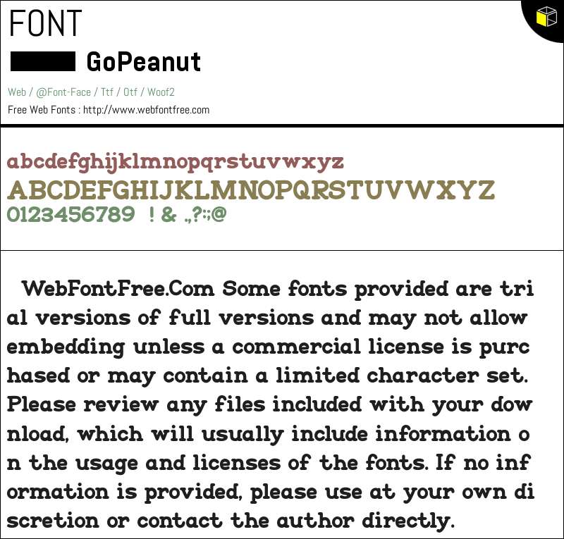 Go Peanut Fonts Downloads - WebFontFree.Com