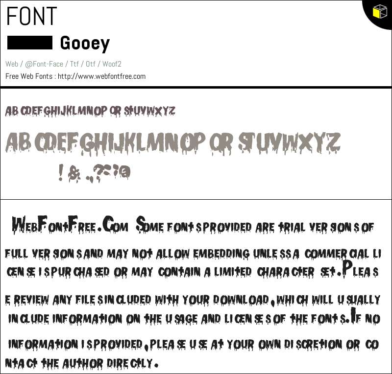 Gooey Fonts Downloads - WebFontFree.Com