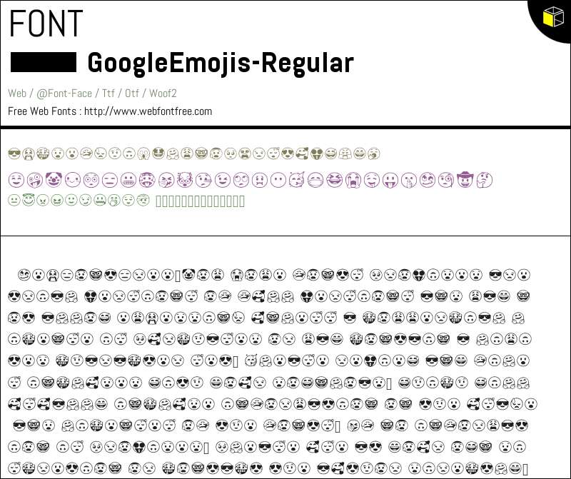 Google Emojis Regular 字体 下载 - WebFontFree.Com