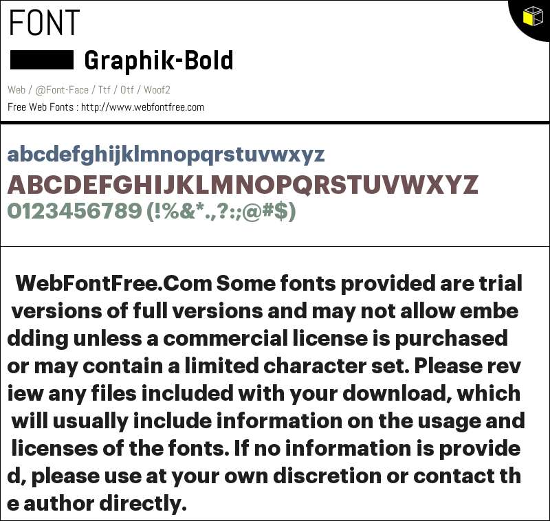 Graphik-Bold 字体 下载 - WebFontFree.Com