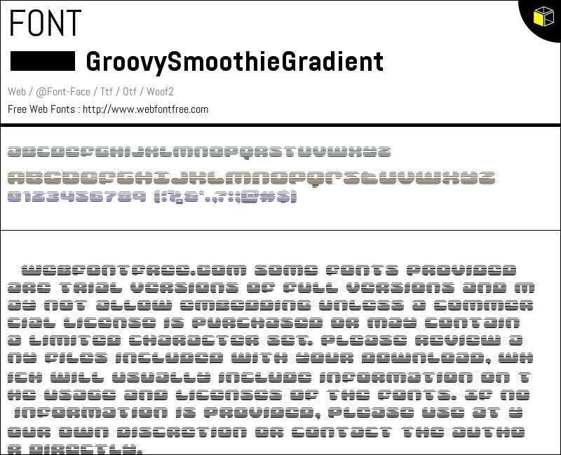 Groovy Smoothie Gradient Fonts Downloads - WebFontFree.Com