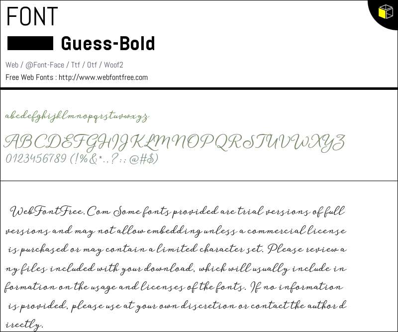 Guess-Bold Fuentes Descargar - WebFontFree.Com