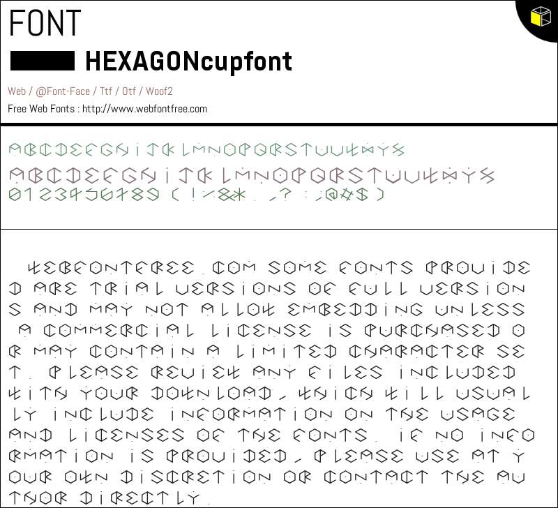 HEXAGON cup font Regular Fonts Downloads - WebFontFree.Com