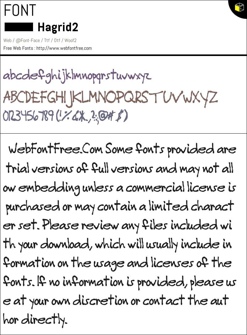 Hagrid2 Fonts Downloads - WebFontFree.Com