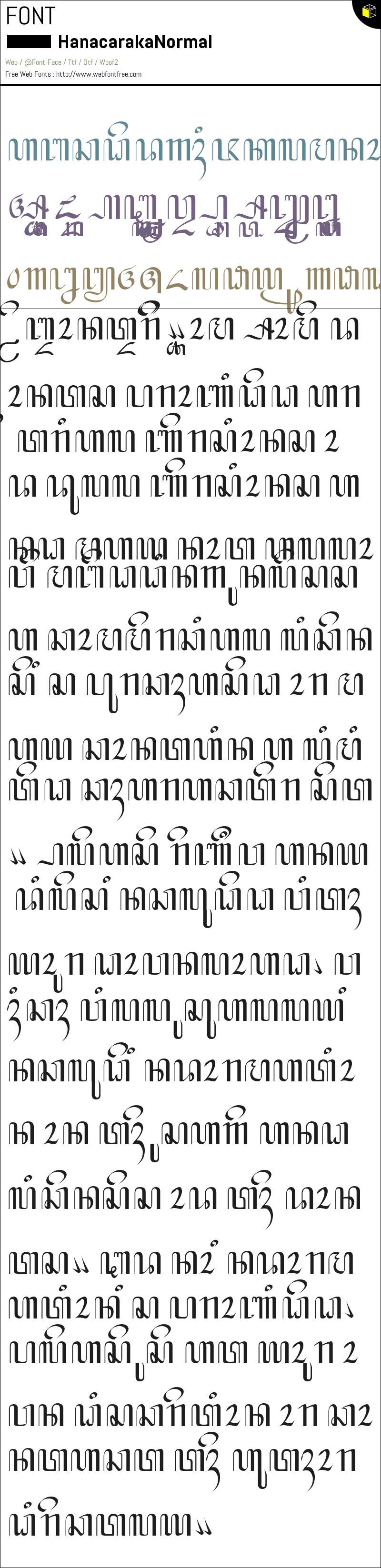 Hanacaraka Normal Fonts Downloads - WebFontFree.Com