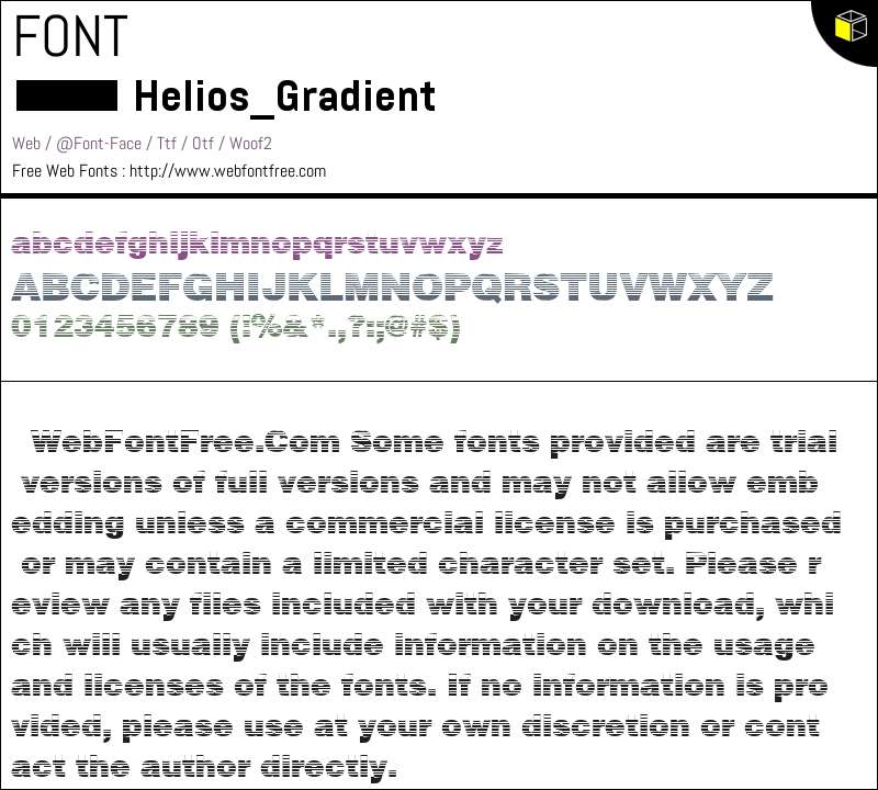 Helios_Gradient Fonts Downloads - WebFontFree.Com