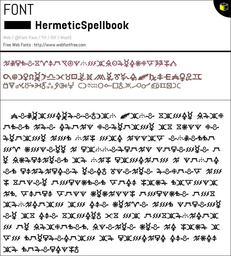 Hermetic Spellbook Fonts Downloads - WebFontFree.Com