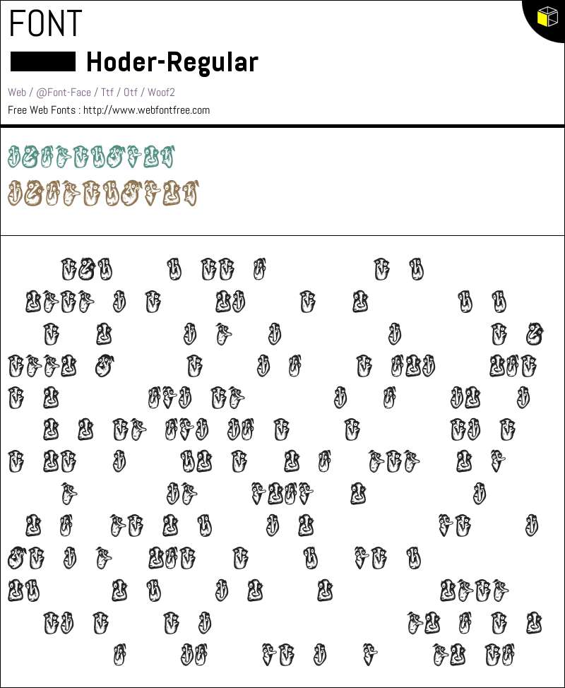Hoder Regular Fonts Downloads - WebFontFree.Com