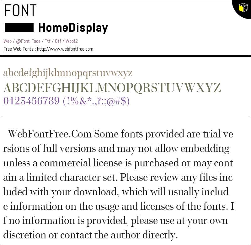 Home Display Regular Fonts Downloads - WebFontFree.Com