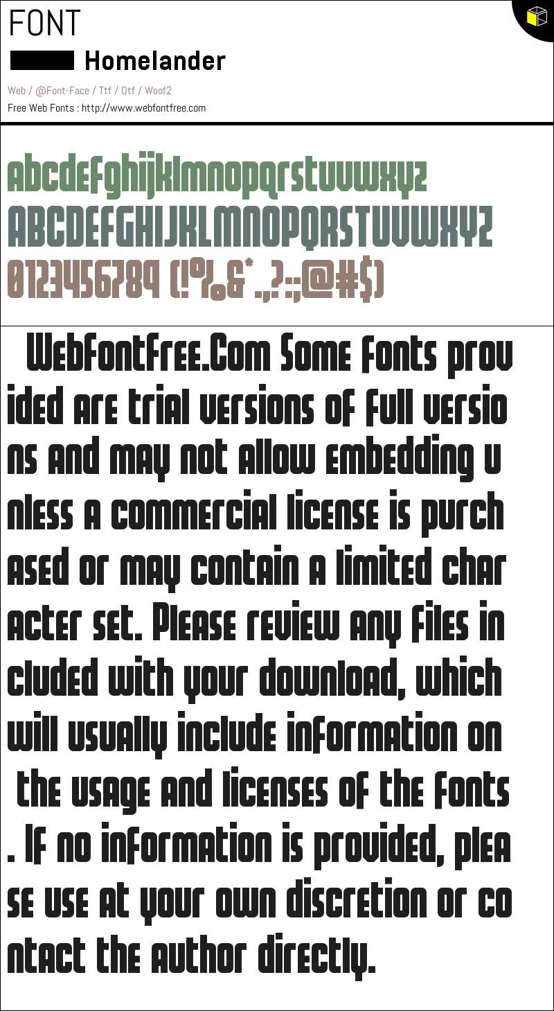 Homelander Fonts Downloads - WebFontFree.Com