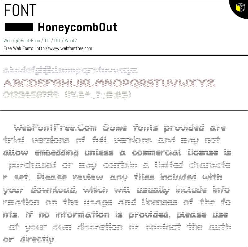 HoneycombOut Fonts Downloads - WebFontFree.Com