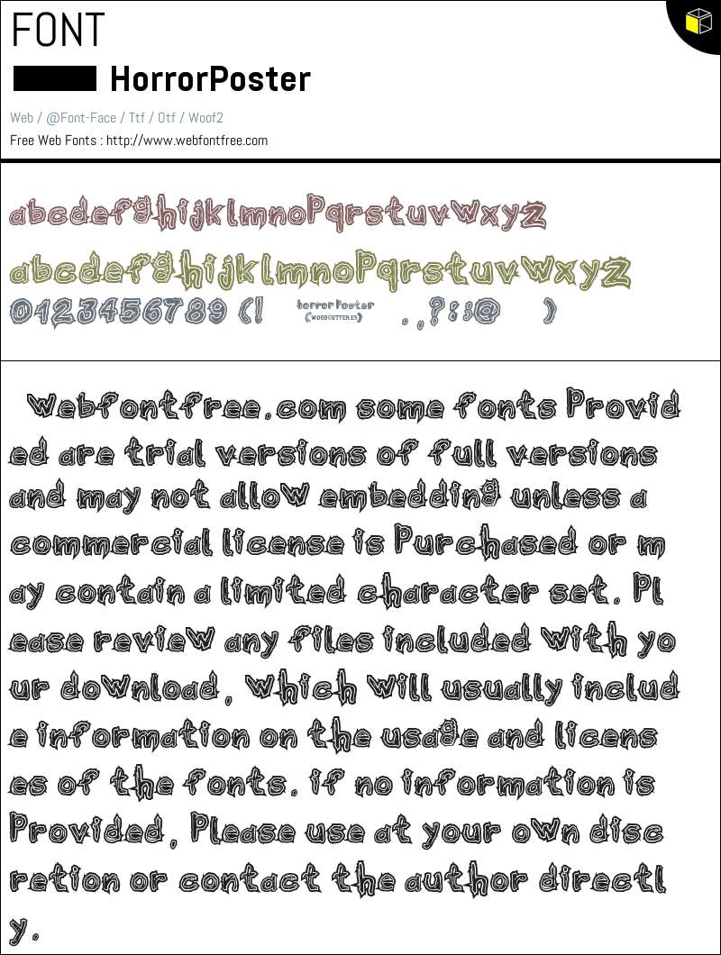Horror Poster Fonts Downloads - WebFontFree.Com