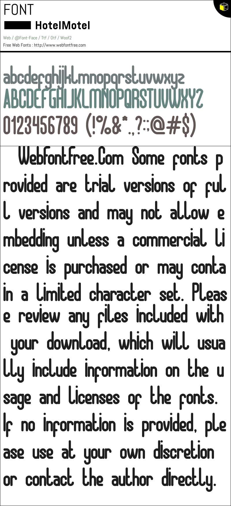 Hotel Motel Fonts Downloads - WebFontFree.Com