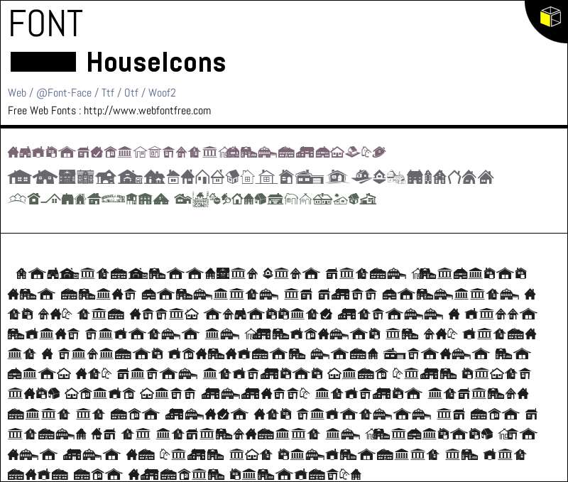 House Icons Fonts Downloads - WebFontFree.Com