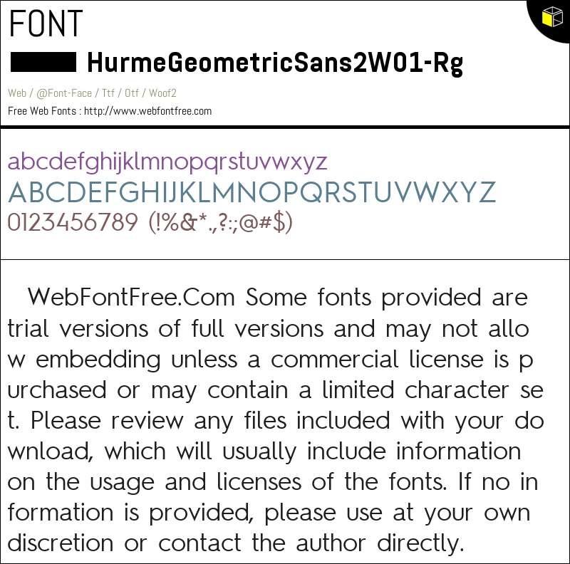 Hurme Geometric Sans 2 W01 Rg Fonts Downloads - WebFontFree.Com
