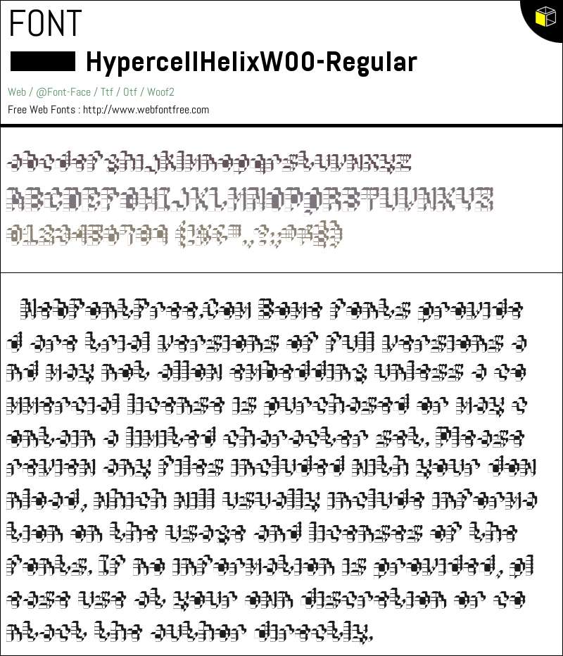 HypercellHelix W00 Regular Fonts Downloads - WebFontFree.Com