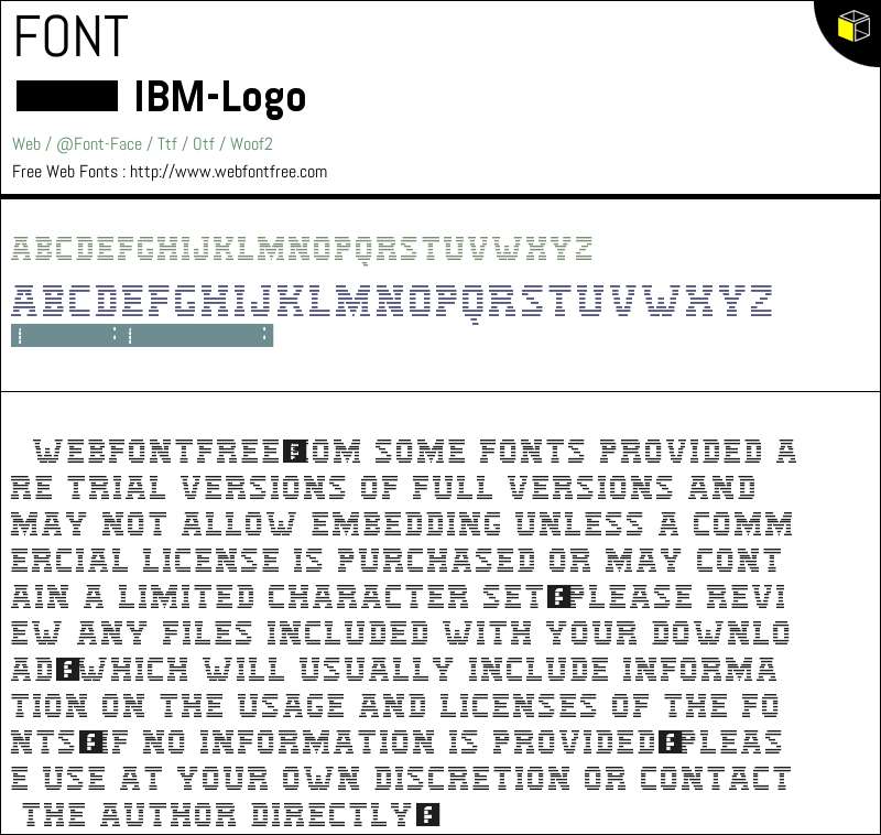 IBM Logo Regular Fonts Downloads - WebFontFree.Com