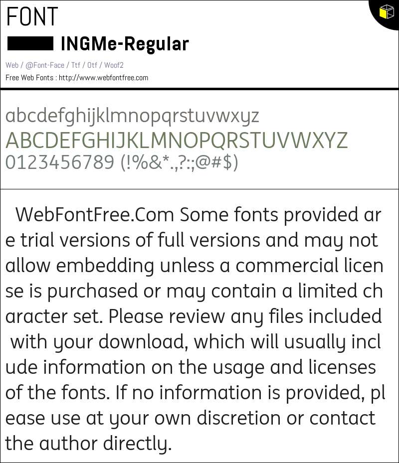 ING Me Regular Fonts Downloads - WebFontFree.Com