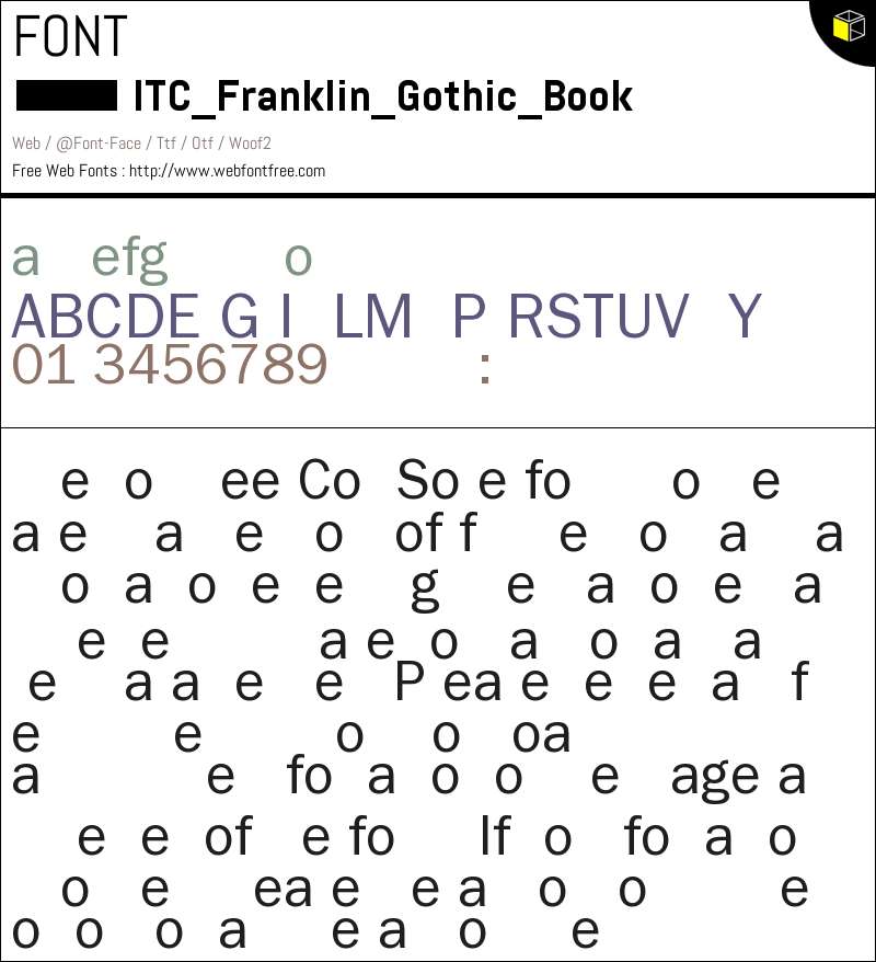 ITC_Franklin_Gothic_Book 字体 下载 - WebFontFree.Com