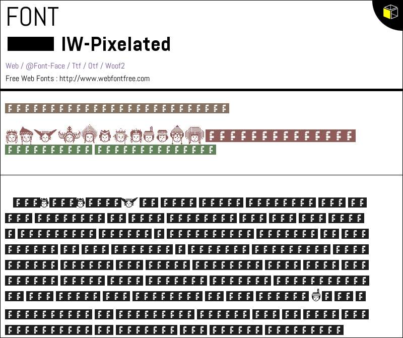 IW Pixelated Regular Fonts Downloads - WebFontFree.Com