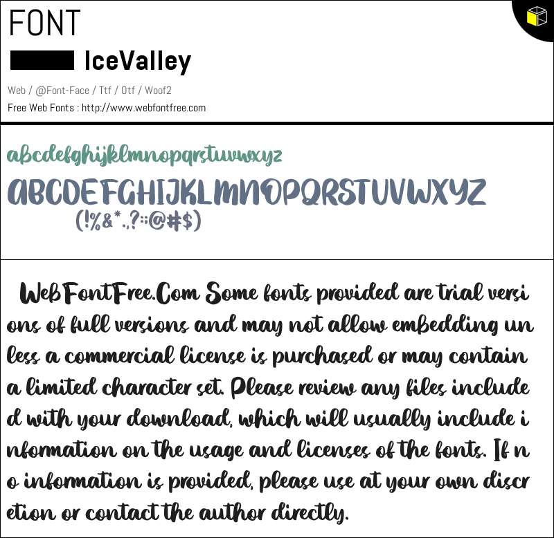 Ice Valley Fuentes Descargar - WebFontFree.Com