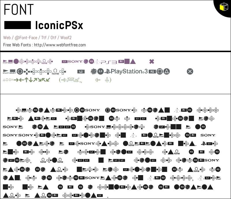 Iconic PSx Fonts Downloads - WebFontFree.Com