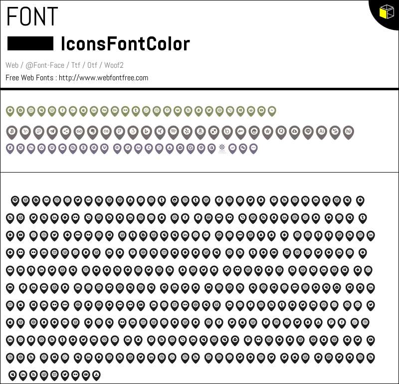 Icons Font Color Fonts Downloads - WebFontFree.Com