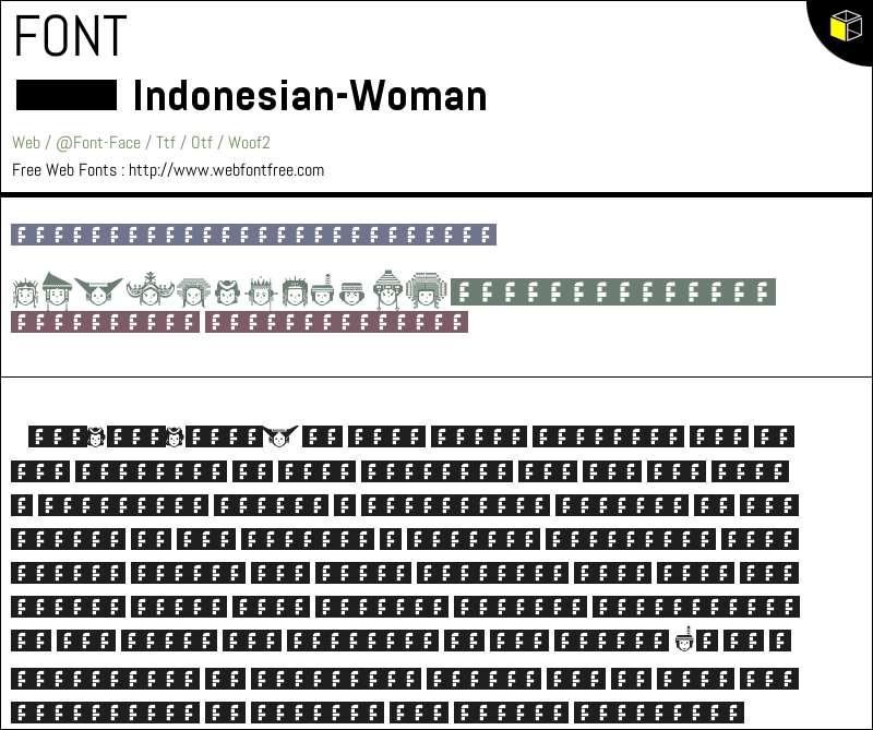 Indonesian Woman Regular Fonts Downloads - WebFontFree.Com