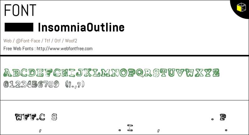 Insomnia (3am) Fonts Downloads - WebFontFree.Com