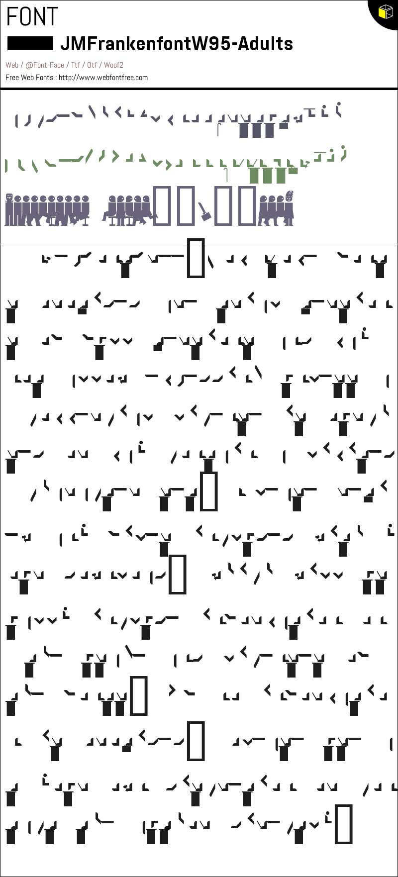 JM Frankenfont W95 Adults Fonts Downloads - WebFontFree.Com
