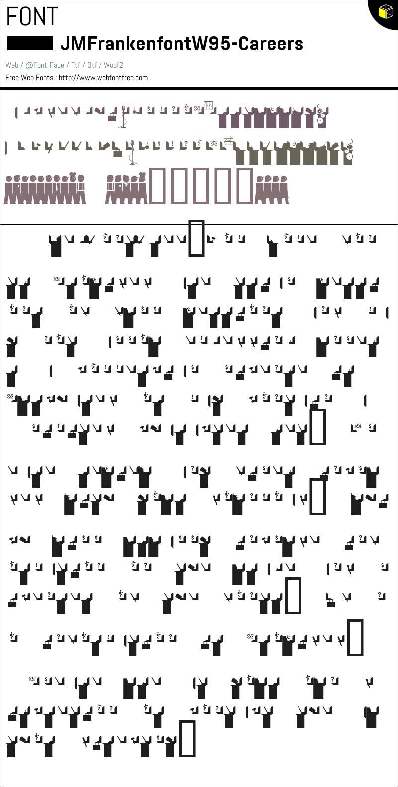 JM Frankenfont W95 Careers Fonts Downloads - WebFontFree.Com