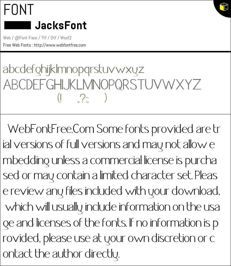 Jack's Font Fonts Downloads - WebFontFree.Com
