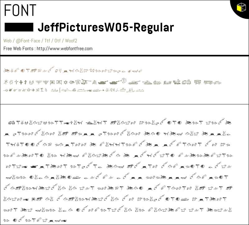 Jeff Pictures W05 Regular Fonts Downloads - WebFontFree.Com