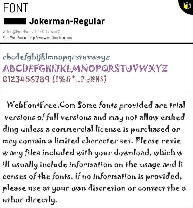 Jokerman Fonts Downloads - WebFontFree.Com