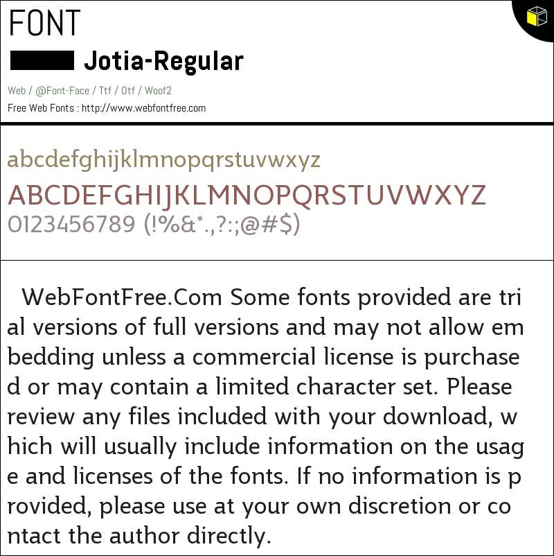 Jotia W00 Regular Fonts Downloads - WebFontFree.Com