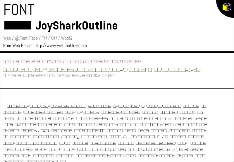 Joy Shark Outline Fonts Downloads - WebFontFree.Com
