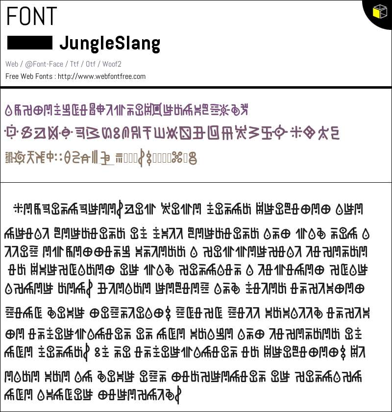 JungleSlang Fonts Downloads - WebFontFree.Com