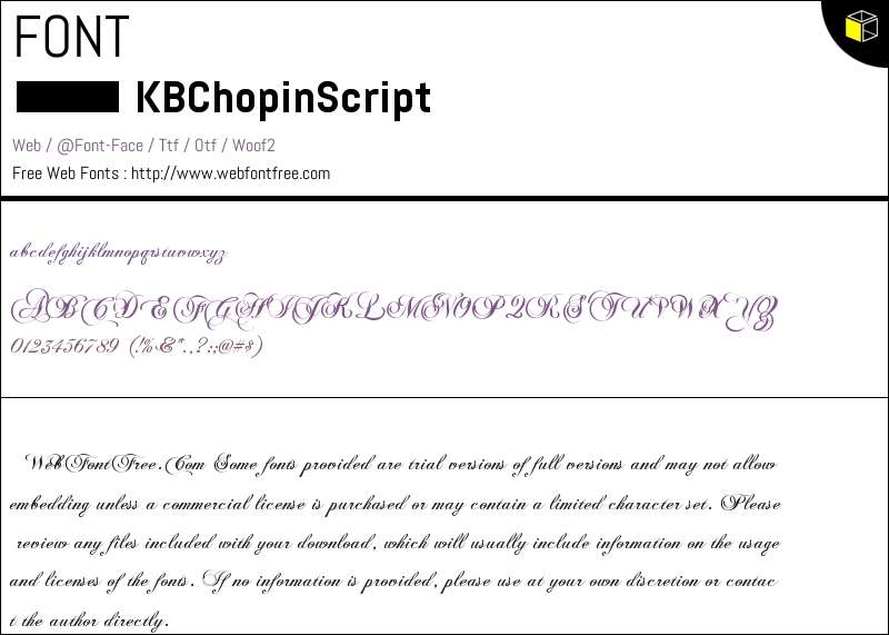 KB ChopinScript Fonts Downloads - WebFontFree.Com