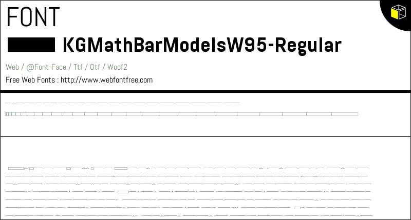 KG Math Bar Models W95 Regular Fonts Downloads - WebFontFree.Com