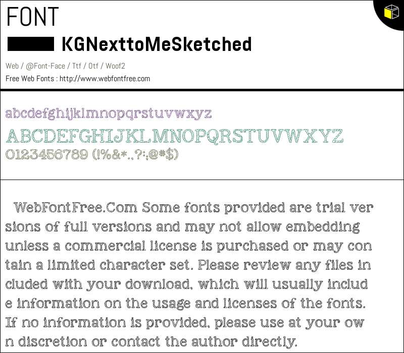 KG Next to Me Sketched Fonts Downloads - WebFontFree.Com