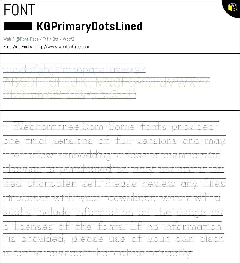 KG Primary Dots Lined Fuentes Descargar - WebFontFree.Com