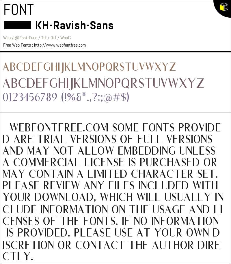 KH-Ravish Sans Fonts Downloads - WebFontFree.Com
