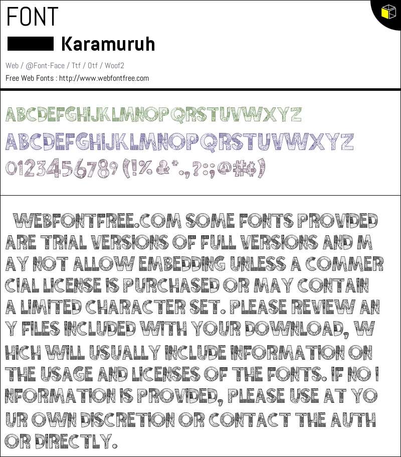 Karamuruh Fonts Downloads - WebFontFree.Com