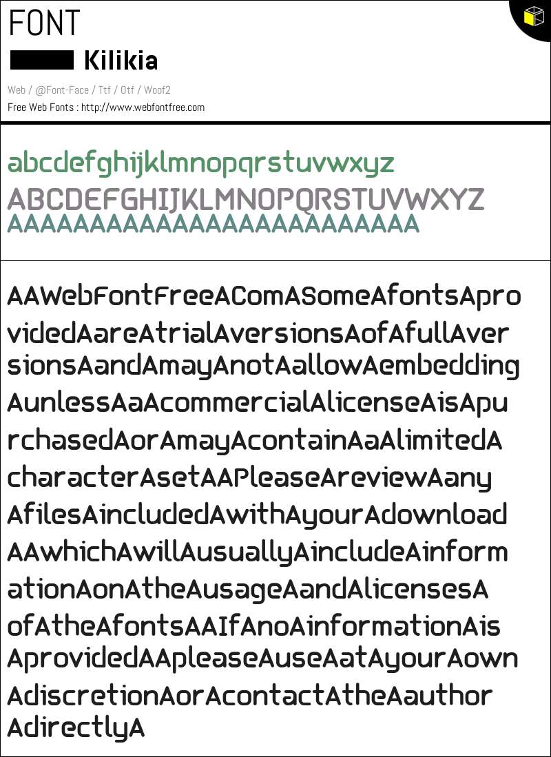 Kilikia Fonts Downloads - WebFontFree.Com