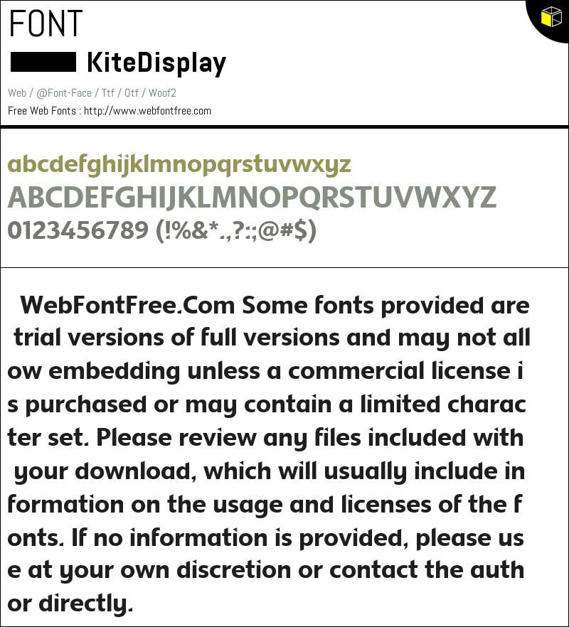 Kite Display Bold Fonts Downloads - WebFontFree.Com