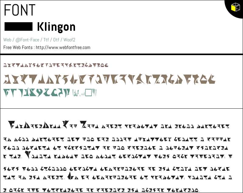 Klingon Regular Fonts Downloads - WebFontFree.Com